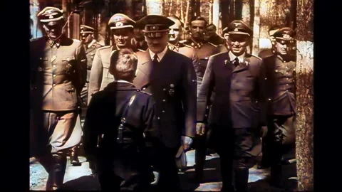 1942 Hitler's birthday - a boy in an off... | Stock Video | Pond5