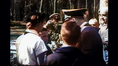 1942 Hitler's birthday - children presen... | Stock Video | Pond5