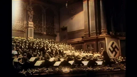 1942 Hitler's birthday concert - an orch... | Stock Video | Pond5