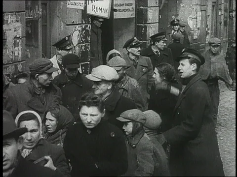 1942-Street Scene / Warsaw Ghetto / Pola... | Stock Video | Pond5