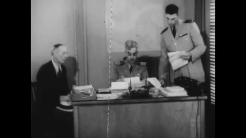 1943 - The chain of command is shown for... | Stock Video | Pond5