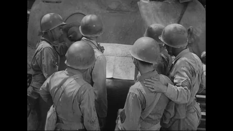 1943 - A platoon leader, tank commander ... | Stock Video | Pond5