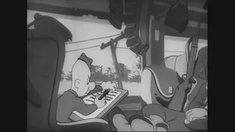 1944 - In this animated film, the army's... | Stock Video | Pond5