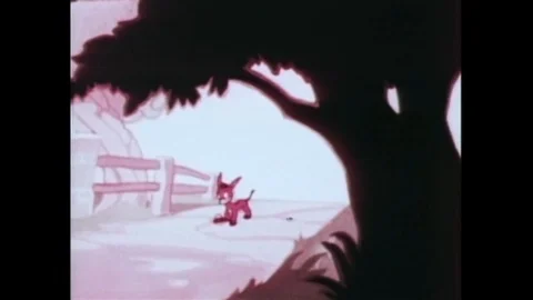 1944 - In this animated film, Spunky the... | Stock Video | Pond5