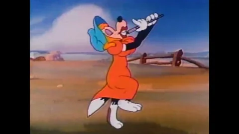 1944 - In this animated film, a wolf dis... | Stock Video | Pond5