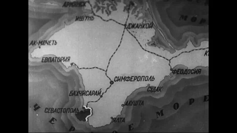 1944 - An animated map shows Russian aer... | Stock Video | Pond5