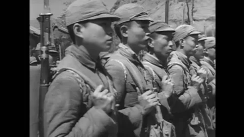 1944 - Closeups of Chinese troops at att... | Stock Video | Pond5