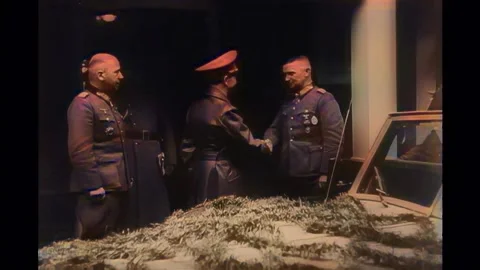 1944 - German soldiers saluting Joseph ... | Stock Video | Pond5