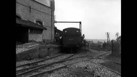 1944 - A mail train manned by American s... | Stock Video | Pond5