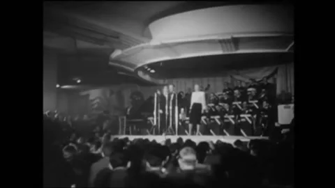 1944 - Marlene Dietrich sings for allied... | Stock Video | Pond5