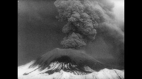 1944-Mount Vesuvius / Volcanic Eruption ... | Stock Video | Pond5
