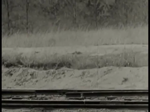 1944- A train fails to derail after roll... | Stock Video | Pond5