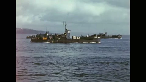 1944 - A US Navy gun crew mans a 20mm gu... | Stock Video | Pond5