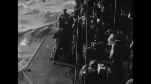 1945 - Admiral Marc Mitscher is transpor... | Stock Video | Pond5