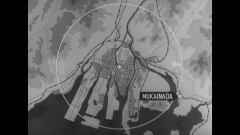 1945 - An animated map of Japan pinpoint... | Stock Video | Pond5