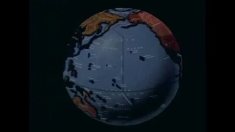1945 - An animated map of the Pacific sh... | Stock Video | Pond5