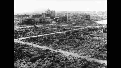 1945 - The devastation of the atomic bom... | Stock Video | Pond5