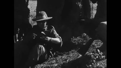 1945 - General Rees consults a map with ... | Stock Video | Pond5