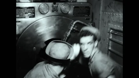 1945 - Navy soldiers load and fire warsh... | Stock Video | Pond5