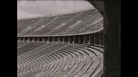 1945-Olympic Stadium / Nazi Architecture... | Stock Video | Pond5