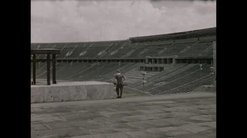 1945-Olympic Stadium / Nazi Architecture... | Stock Video | Pond5