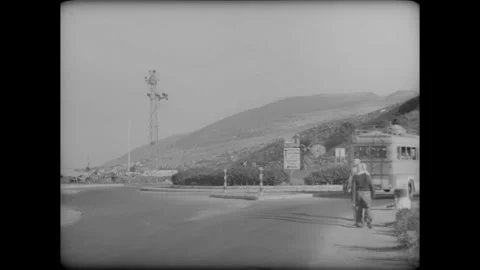 1945 - Road signs show directions to Jer... | Stock Video | Pond5