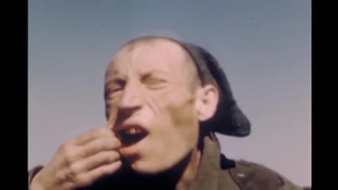 1945 - A survivor of the Buchenwald conc... | Stock Video | Pond5