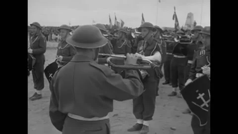 1945 - The US Army's General Koenig and ... | Stock Video | Pond5