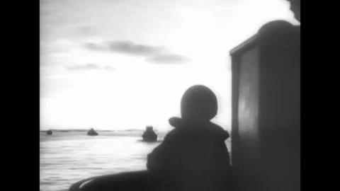 1945 - The US Navy's 7th fleet begins a ... | Stock Video | Pond5