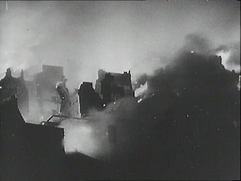 1945-War Damage / City / Europe / Second... | Stock Video | Pond5