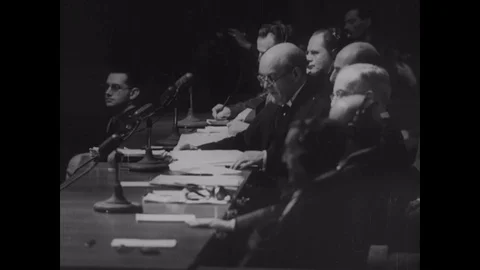 1946 - Lord Justice Lawrence reads out t... | Stock Video | Pond5