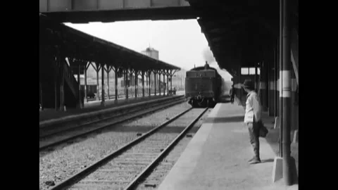 1947 - Korean refugees disembark at a tr... | Stock Video | Pond5