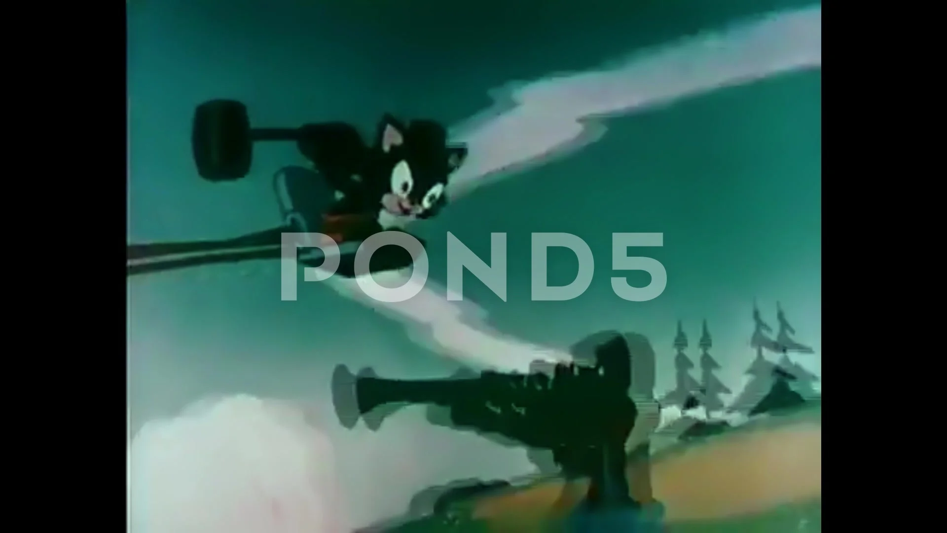 Dog With Gun Shooting Cat