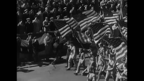1949 - During the last Army Day Parade i... | Stock Video | Pond5