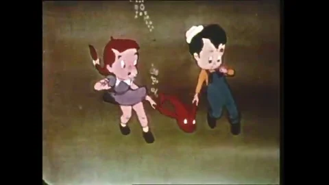1950 - In this animated film, a fish int... | Stock Video | Pond5