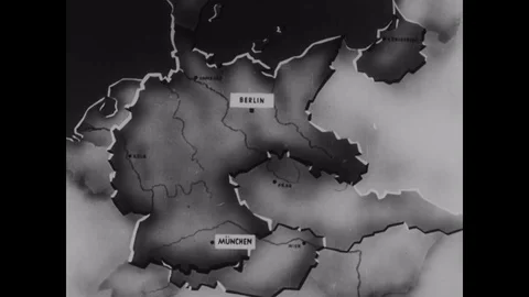 1950 - An animated map shows Nazi expans... | Stock Video | Pond5