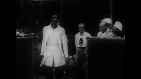 1950 - Louise Brough defeats Althea Gibs... | Stock Video | Pond5