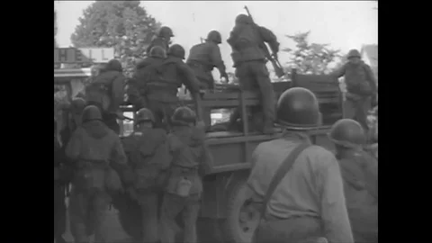1950 - Tanks in the 2nd armored division... | Stock Video | Pond5