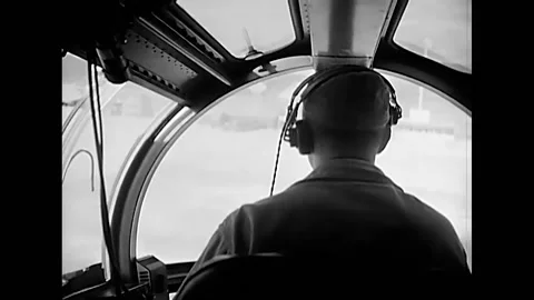 1950 - View from the cockpit of a USAF p... | Stock Video | Pond5