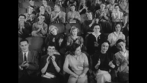 Vintage Audience Clapping Stock Footage ~ Royalty Free Stock Videos | Pond5