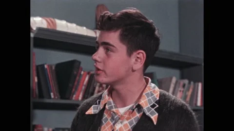 1950s: Boy making his point. Boy asking ... | Stock Video | Pond5