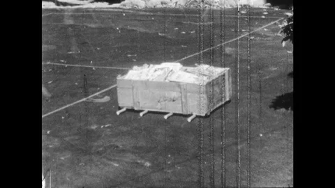 1950s: Boys pull box of comics across p... | Stock Video | Pond5