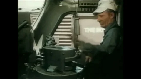 1950s- A careless engineman crashes trai... | Stock Video | Pond5