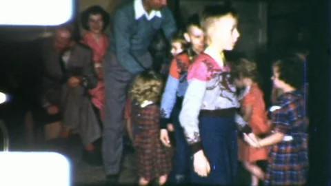1950s Children Kids Square Dance County ... | Stock Video | Pond5