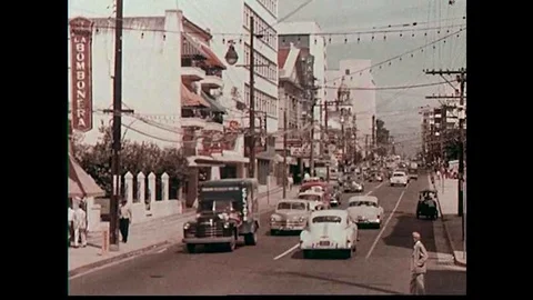 1950s clip features good San Juan Puerto... | Stock Video | Pond5