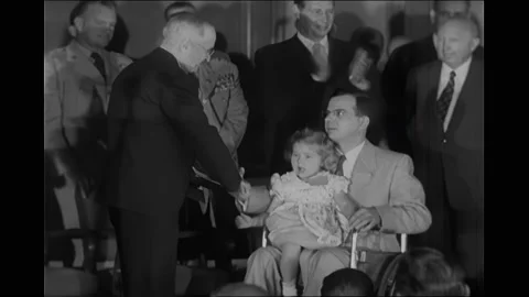 1950s: Crowd, people on stage. Harry Tru... | Stock Video | Pond5