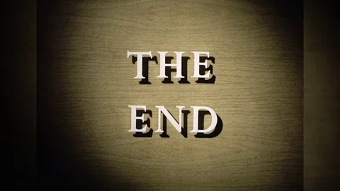 1950s THE END Vintage Old Film Title Gra... | Stock Video | Pond5