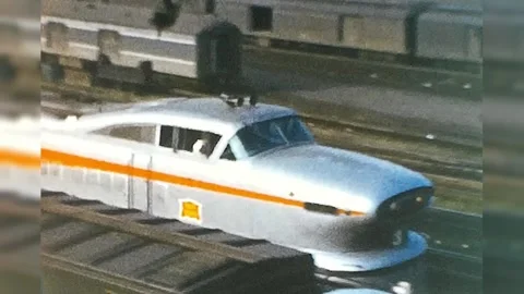 1950's Footage of an Aerotrain Rolling T... | Stock Video | Pond5