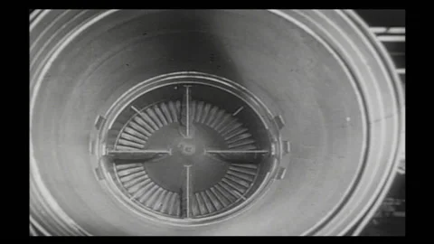 1950s Jet Engine of Grumman F9F in Facto... | Stock Video | Pond5