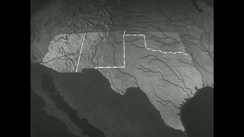 1950s: A map showing the primary locatio... | Stock Video | Pond5